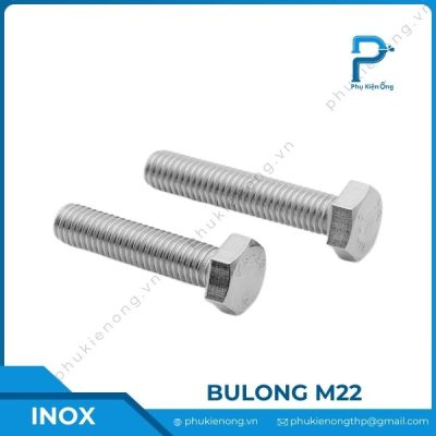 Bu lông inox 304 M22 - Phụ kiện ống THP
