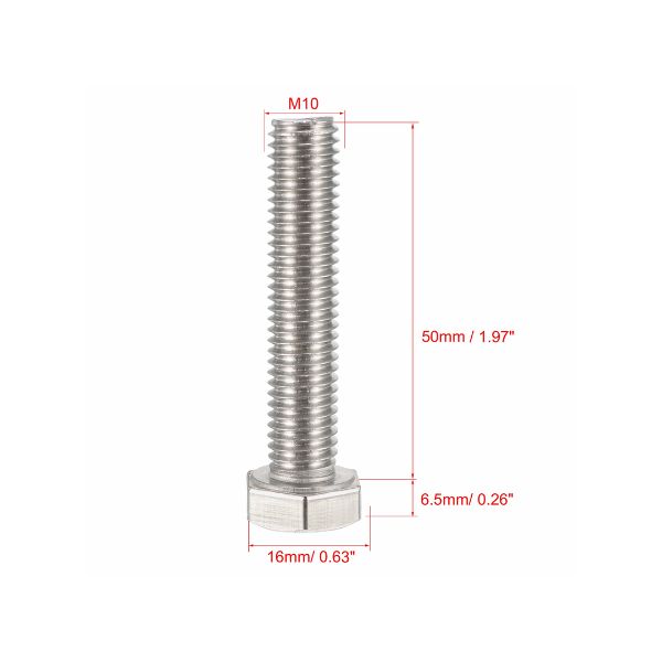 Bu lông inox 304 M10 - Phụ Kiện Ống THP