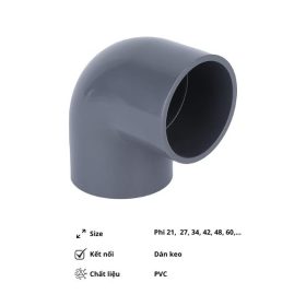 Cút nhựa PVC | Nối góc 90° | Cút PVC 90 độ