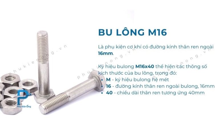 Bu lông M16 nghĩa là gì? Đặc điểm của bulong M16